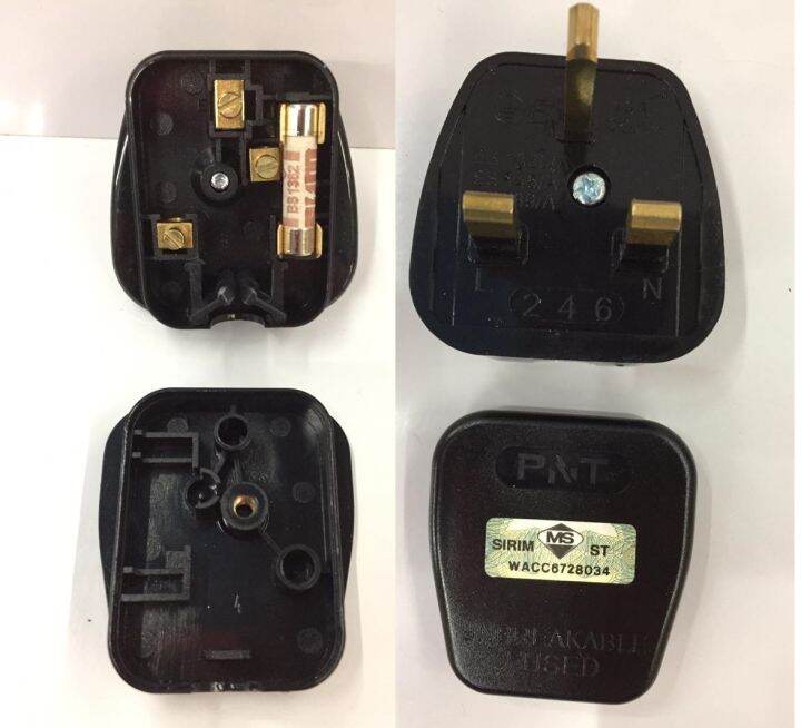 13AMP PLUG TOP WITH SIRIM Sticker - BLACK [READY STOCK] | Lazada