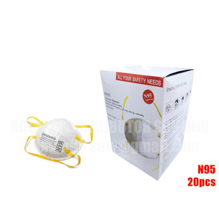 Picasaf N95 Particulate Respirator Face Mask (20 Pieces) / Combo with ...
