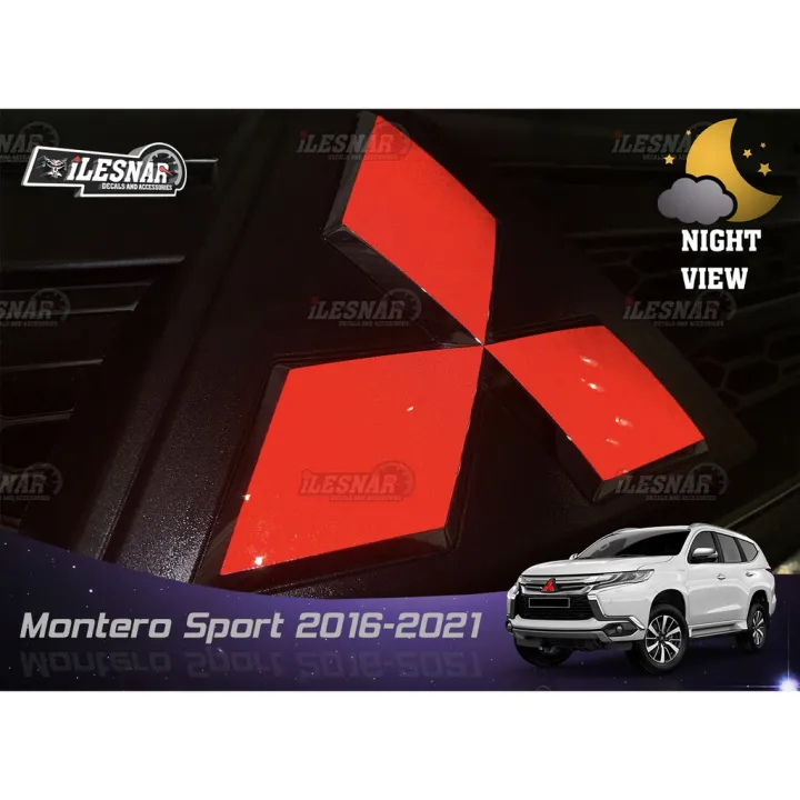 durable Mitsubishi Montero Sport 2016-2021 Front and Rear Logo Sticker ...