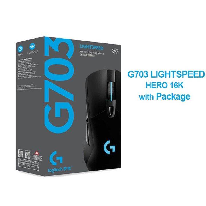 gMaiMeng Logitech G703 Lightspeed HERO Sensor Gaming Mouse With 25600DPI POWERPLAY Compatible ...