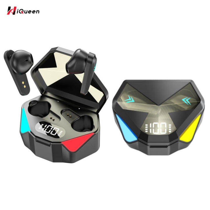 HiQueen ชุดหูฟังไร้สาย X15S 1คู่หูฟังเล่นเกมความหน่วงต่ำรองรับบลูทูธได้ ...