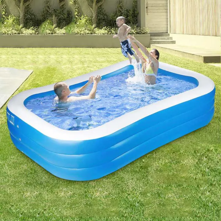Inflatable Swimming Pool Summer rectangular Swimming Pool for Kids and ...
