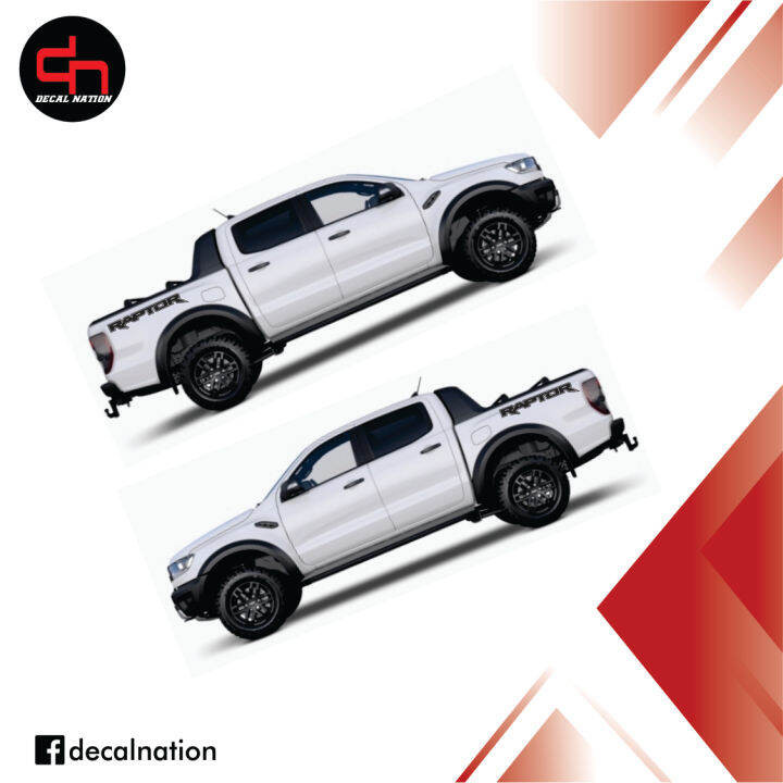 Ford Ranger RAPTOR Logo name 35"x 5.91"inches Design #4 Color Black Cut ...