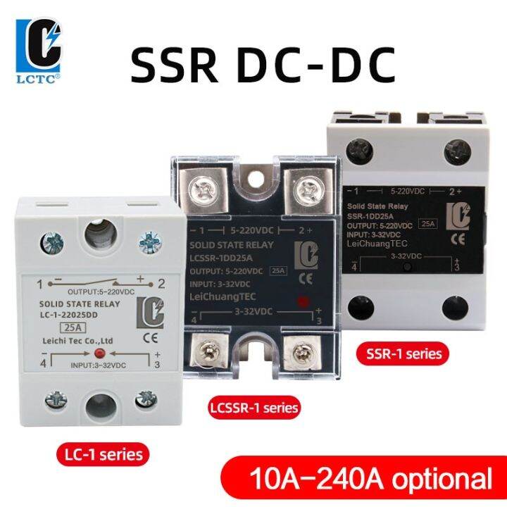 Solid state relay SSR 10DD 25DD 40DD 60DD 80DD 100DD 120DD 200DD 240DD DC control DC SSR 5VDC ...