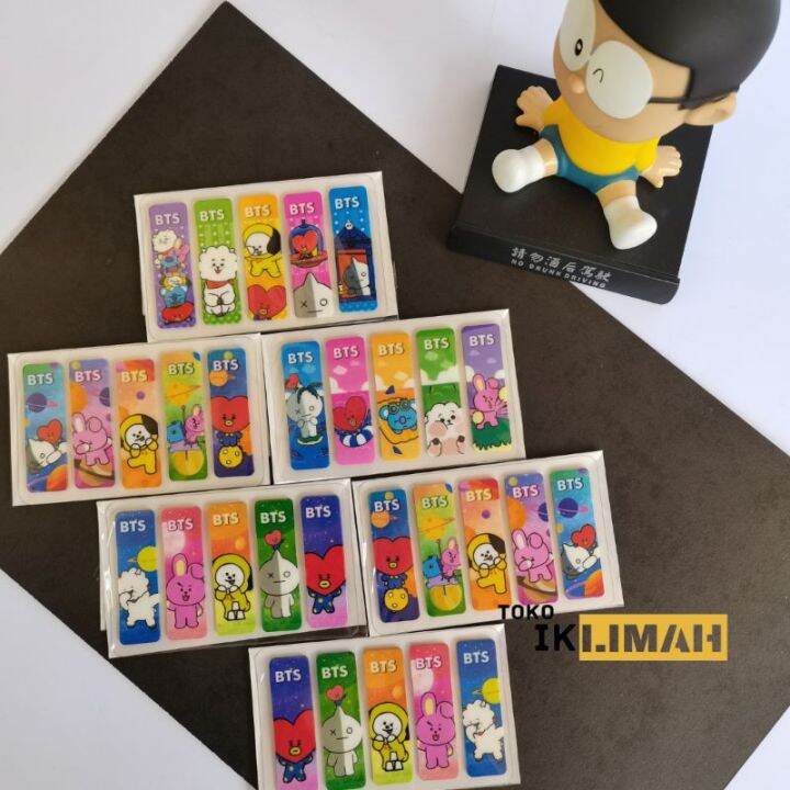 PEMBATAS BUKU HOLOGRAM / STICK NOTE KARAKTER BTS / BT21 PLASTIK ...