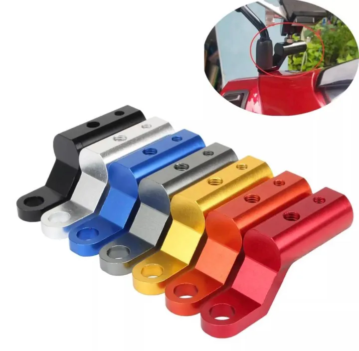 Motorcycle Rearview Mirror Extension Bracket Installation Side Mirror ...