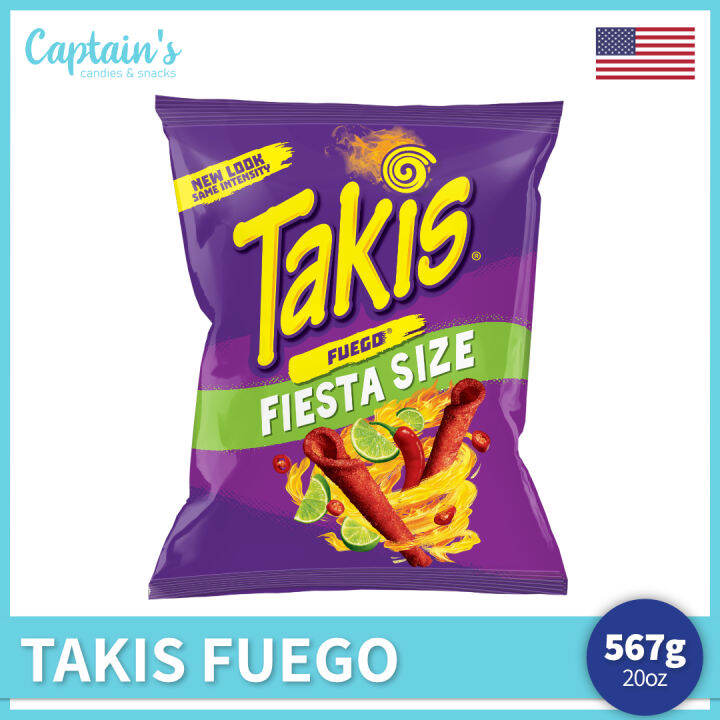 Takis Fuego Tortilla Chips Fiesta Size, 20oz 567g, 9.9oz, Mexican Chips ...