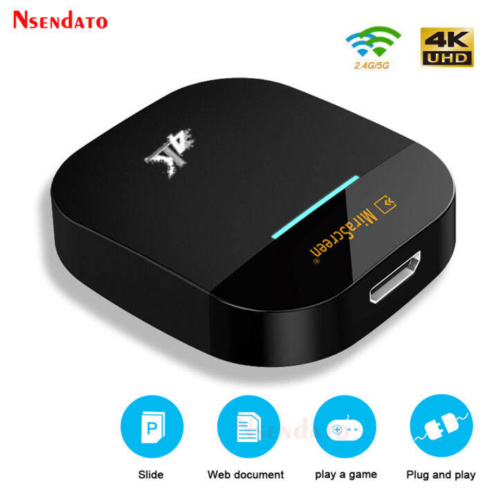 Mirascreen G5 5G 4K Wireless HDMI-compatible Stick Adapter Wifi Display ...