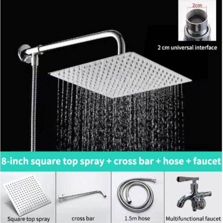 High quality Stainless Steel 304 Square Shower Set square Round shape ...