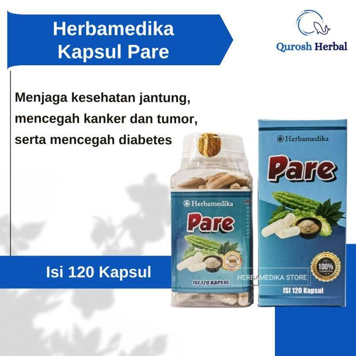PARE Herbamedika (isi 120 kapsul) | bibit pare super jumbo benih pare ...