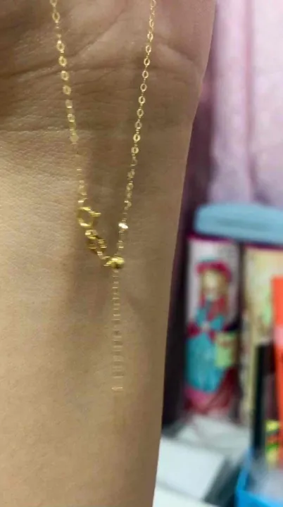 COD PAWNABLE 18K Saudi Gold Fully Adjustable Fine Tauco Chain Necklace ...