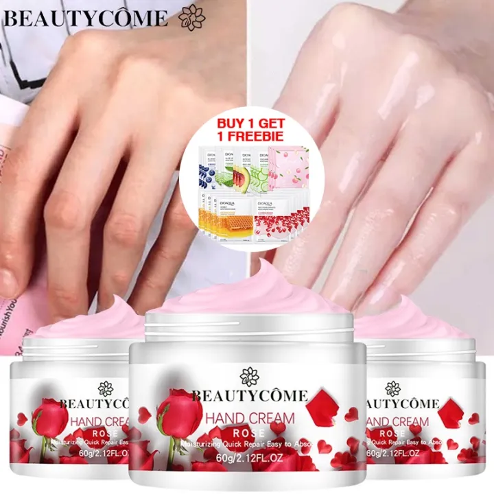 BEAUTYCOME Rose Moist Hand Cream Whitening Repair Dryness Hands Anti ...