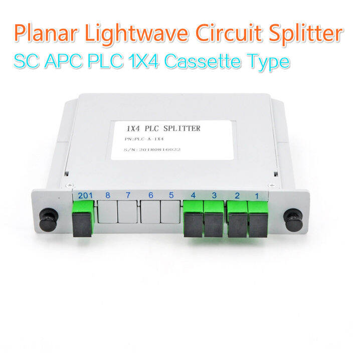 SC APC PLC 1x4 Fiber Optical Box FTTH Planar Lightwave Circuit Splitter ...