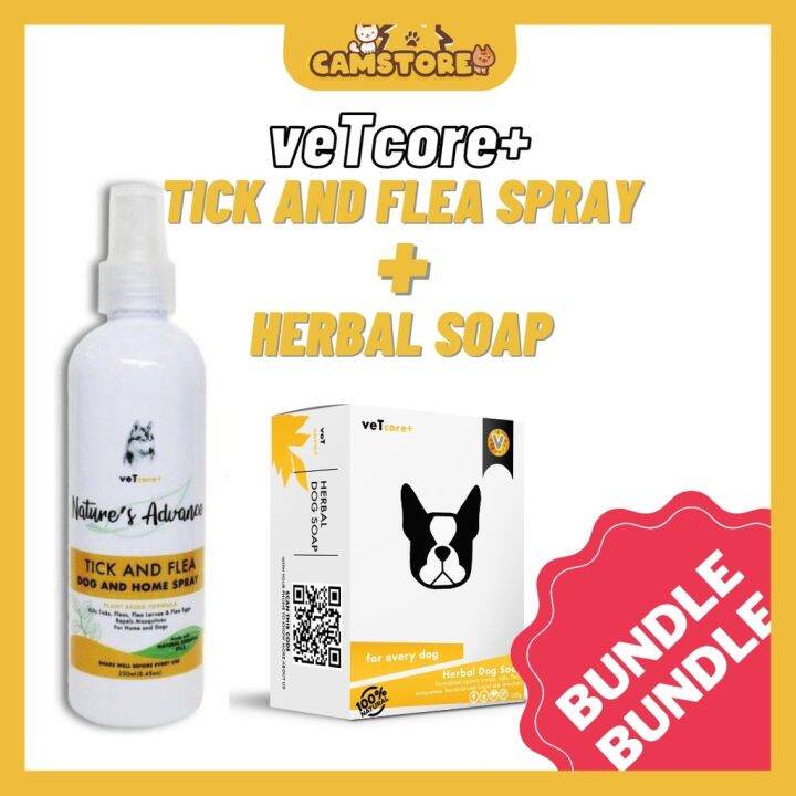 【COD】 Vetcore Tick and Flea spray with Herbal Soap | Lazada PH