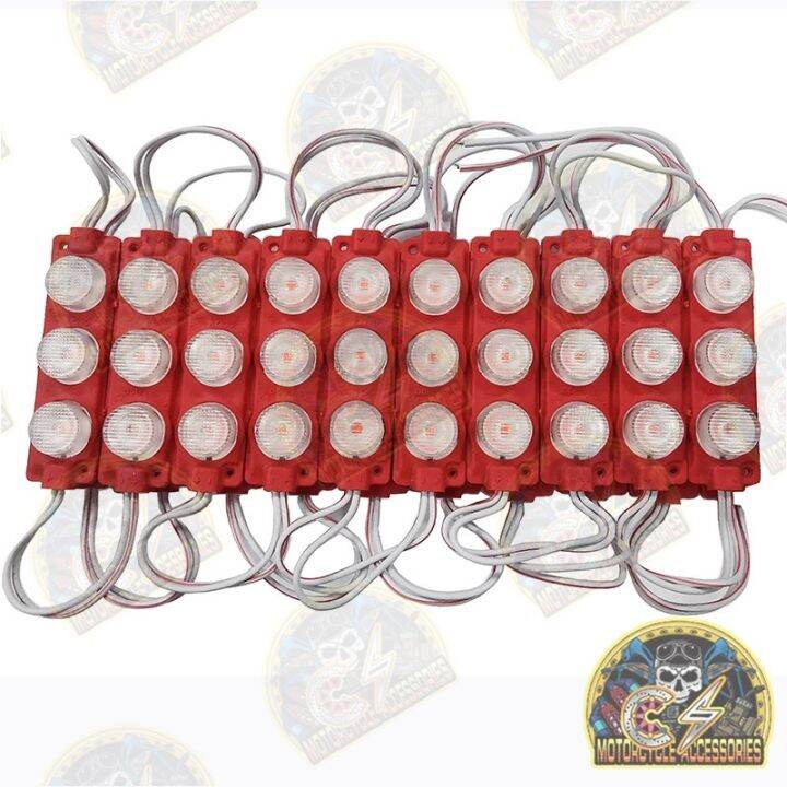 CS Motorcycle 3 Eyes Module Round LED Light Waterproof 12v(Per Piece ...