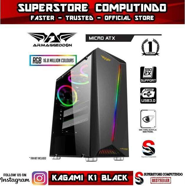 Armaggeddon KAGAMI K1 -RGB Excellent Gaming CASE- BLACK | Lazada Indonesia