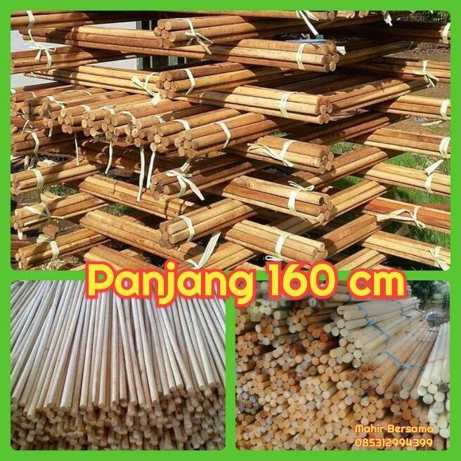 tongkat pramuka - tongkat toya - kayu bulat - kayu dowel 160 cm ...