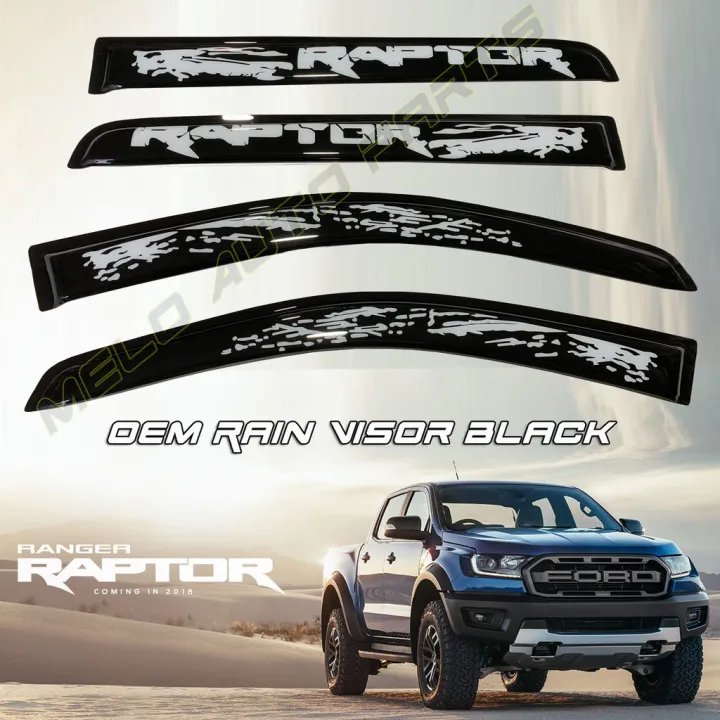 【Spot goods】 Ford Ranger Raptor OEM Splash Design Rain Visor Pro-Series ...