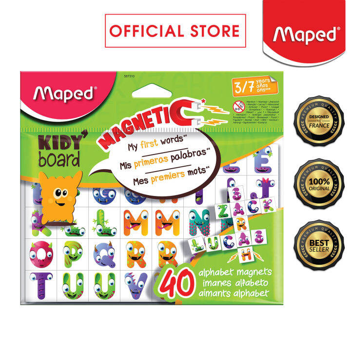 Maped Kidy Board, Magnetic Fancy ABC Alphabet Board with 40 Letters for ...