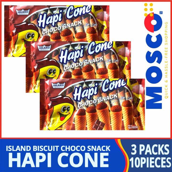 Island Biscuit Hapi Ice Cream Cone Chocolate Bites Snack 10 pieces ...