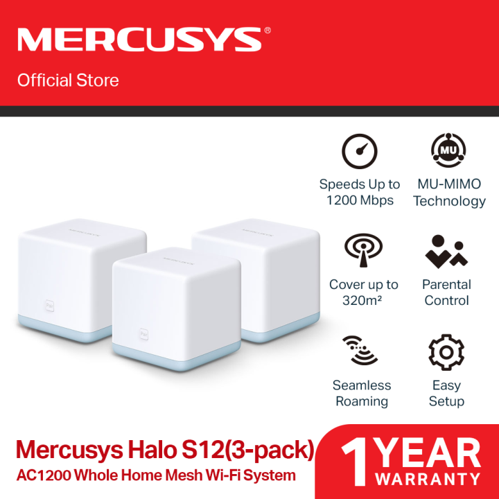 Halo S12(3-pack) AC1200 Whole Home Mesh Wi-Fi System | Mesh WiFi | Mesh ...
