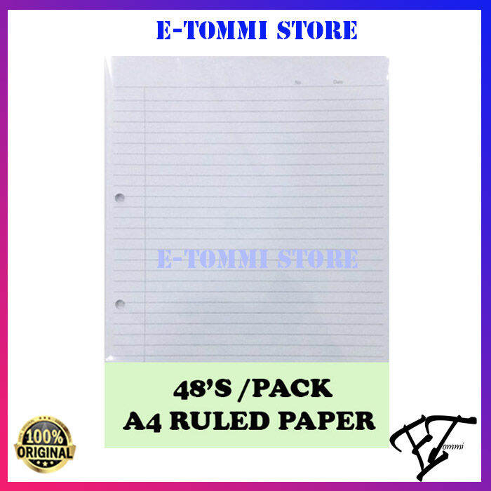 A4 48s RULED PAPER/KERTAS KAJANG/EXAM SHEET | Lazada