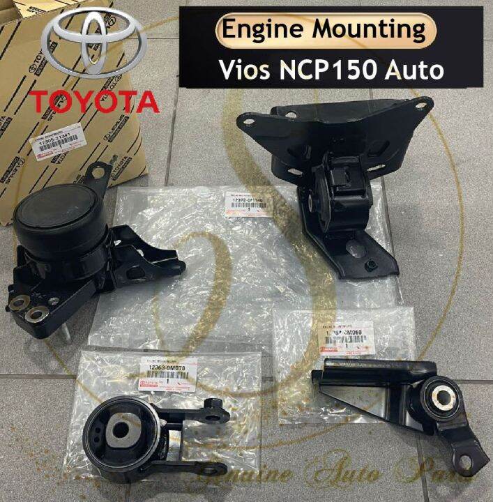 (100% ORIGINAL JAPAN) TOYOTA VIOS NCP150 AUTO ENGINE MOUNTING SET 12305 ...