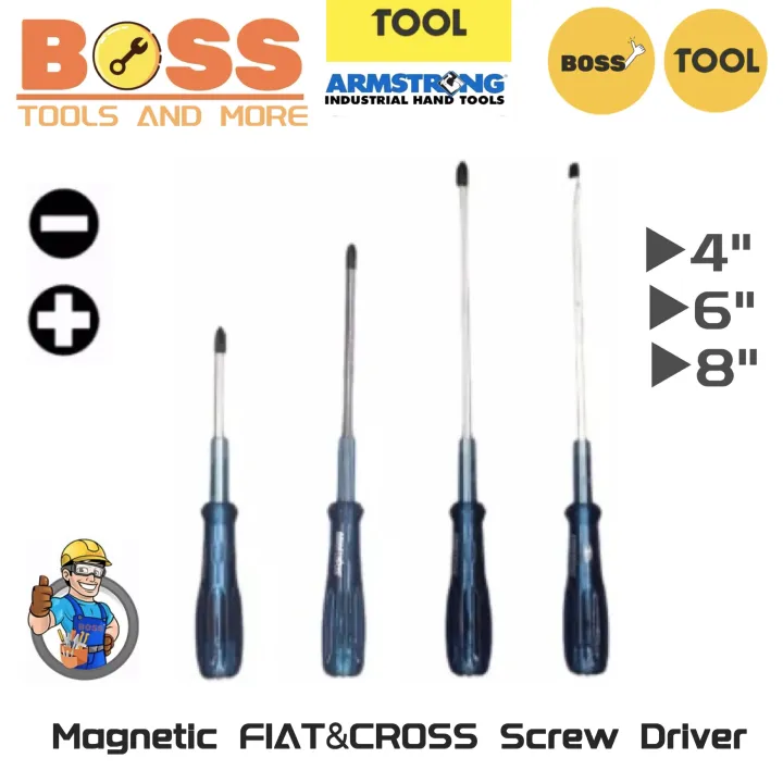 ARMSTRONG SCREWDRIVER FLAT&CROSS (MAGNETIC) | Lazada PH