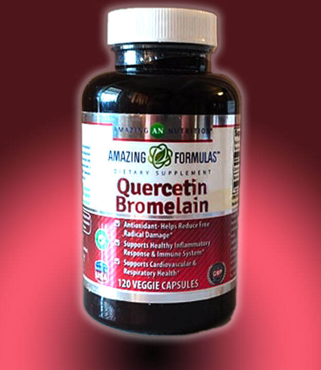 Amazing Formulas Quercetin Bromelain 120 Veggie Capsules (Expiry Date ...