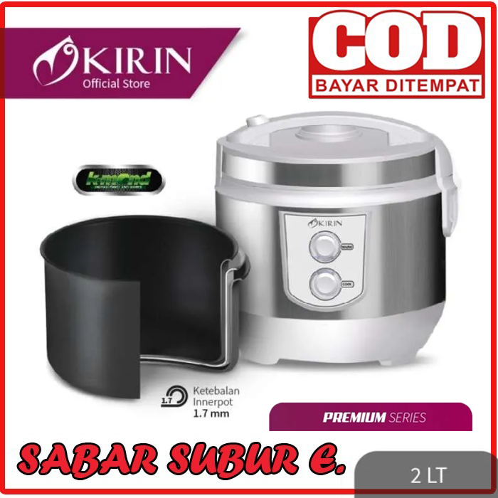 KIRIN Rice Cooker 2.0 Liter KRC-390 Hard Anodized 1,7mm | Lazada Indonesia