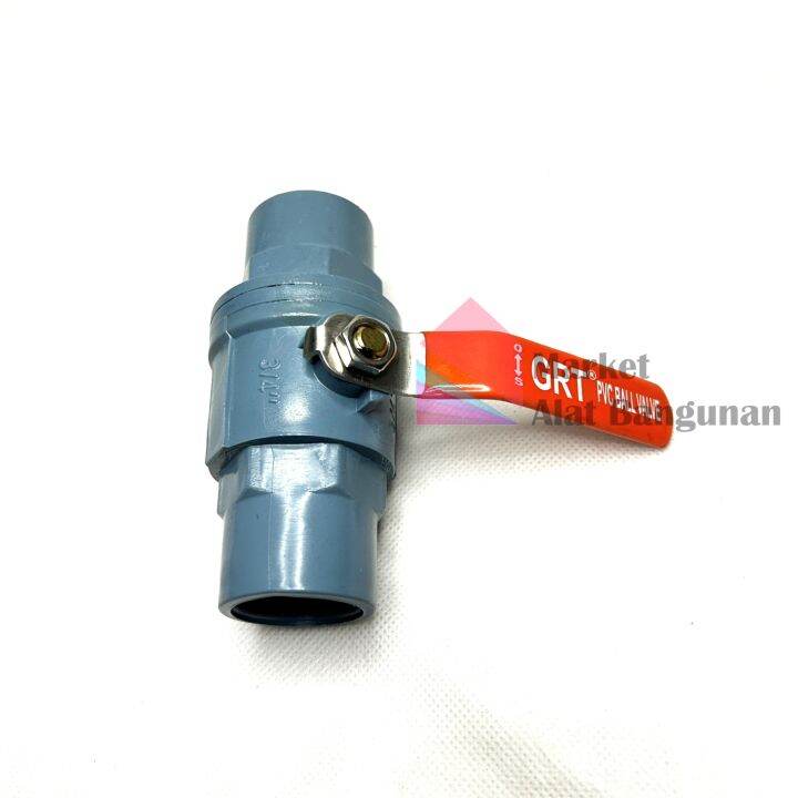 Ball Valve PVC Gagang Besi 3/4 Inci / Stop Kran Pipa Ballvalve PVC 3/4” / Stop Keran PVC 3/4 ...
