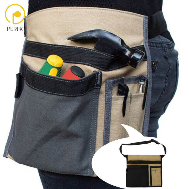 Perfk Single Side Tool Belt Pouch Canvas Utility Belt for Builders | Lazada