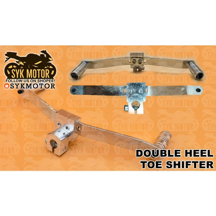 MOTORCYCLE MOTORBIKE DOUBLE HEEL TOE SHIFTER UNIVERSAL DOUBLE KAMBYO ...