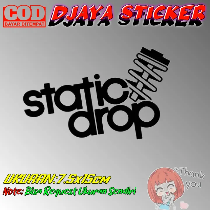 STIKER CUTTING STATIC DROP 7.50 X 15 CM | STIKER CAMBER GANG | STIKER ...
