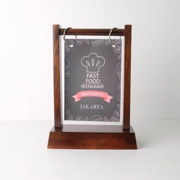 Mahoni Wooden Tent Table 16x7x22cm / Gantungan Menu | Lazada Indonesia