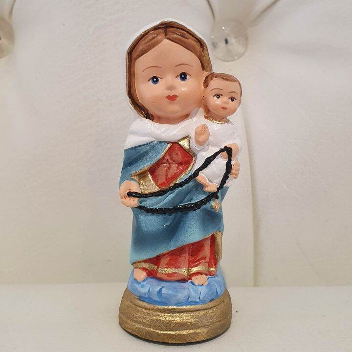 Bambini Chibi Mini Our Lady Rosary Statue with Base (Mama Mary ...