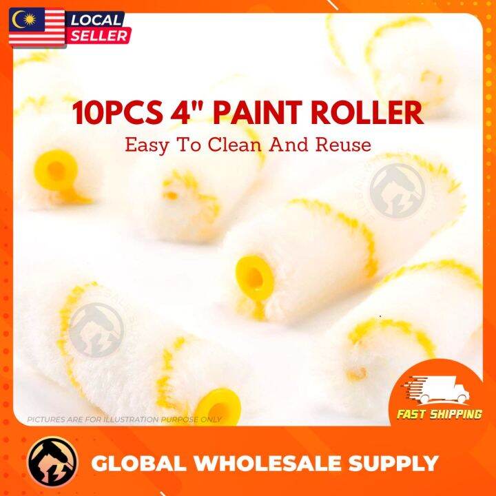 4" High Quality Paint Roller Refill Solvent Base Roller Berus Cat ...