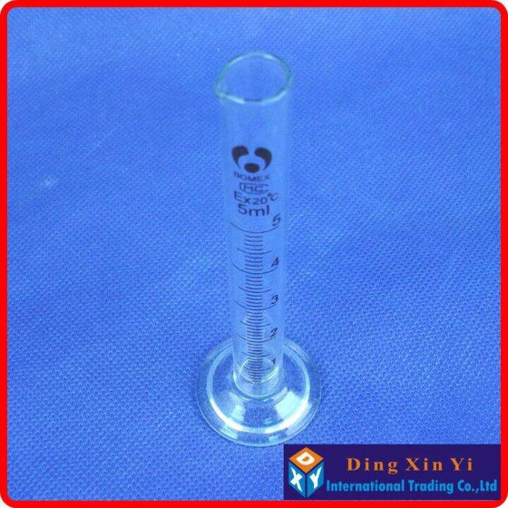 (8 pieces/lot) 5ml graduated cylinder glass graduate glass measuring ...
