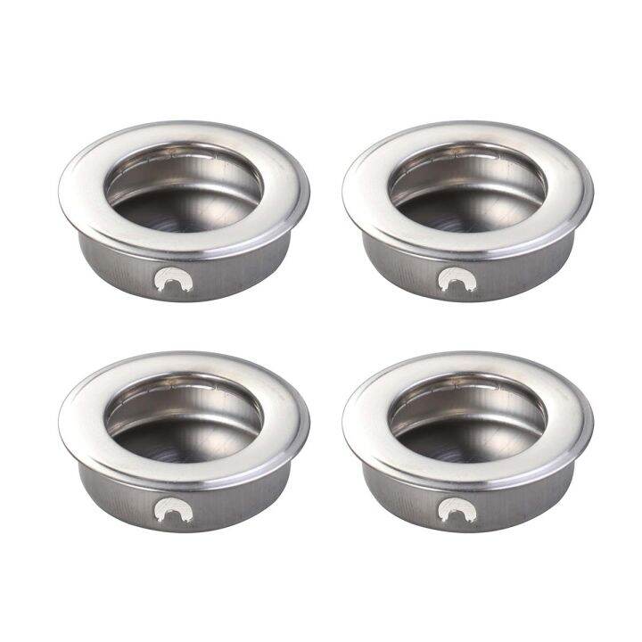 4PCS 35mm Flat Stainless Steel Sliding Door Handles Recessed Flush Pull ...