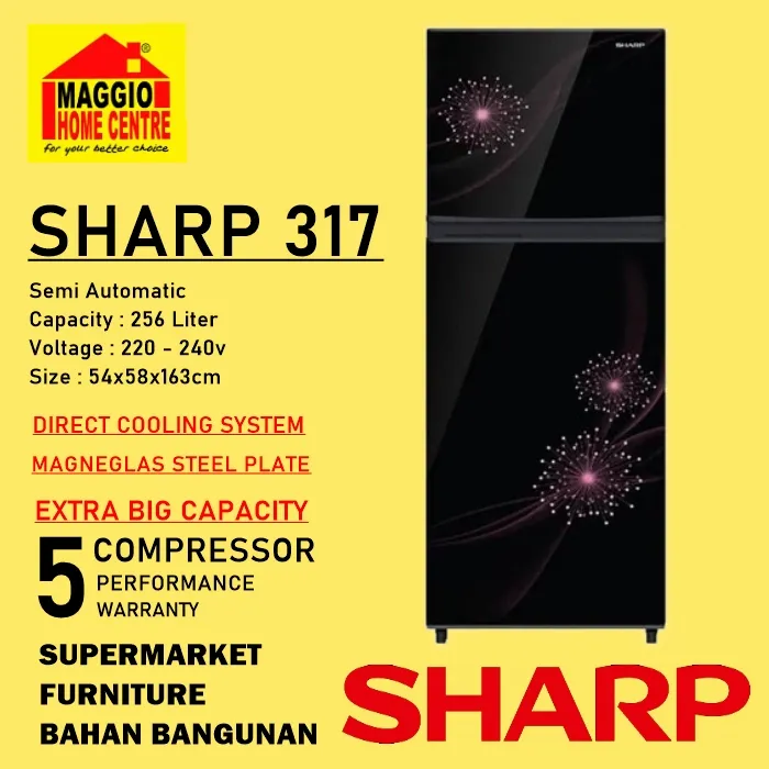 KULKAS SHARP 2 PINTU - LEMARI ES 2 PINTU - SHARP 317 - SHARP | Lazada ...