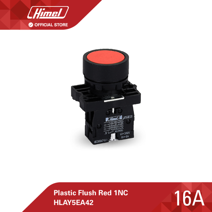 Himel Push Button Plastic Flush Red 1NC 2A HLAY5EA42 | Lazada PH