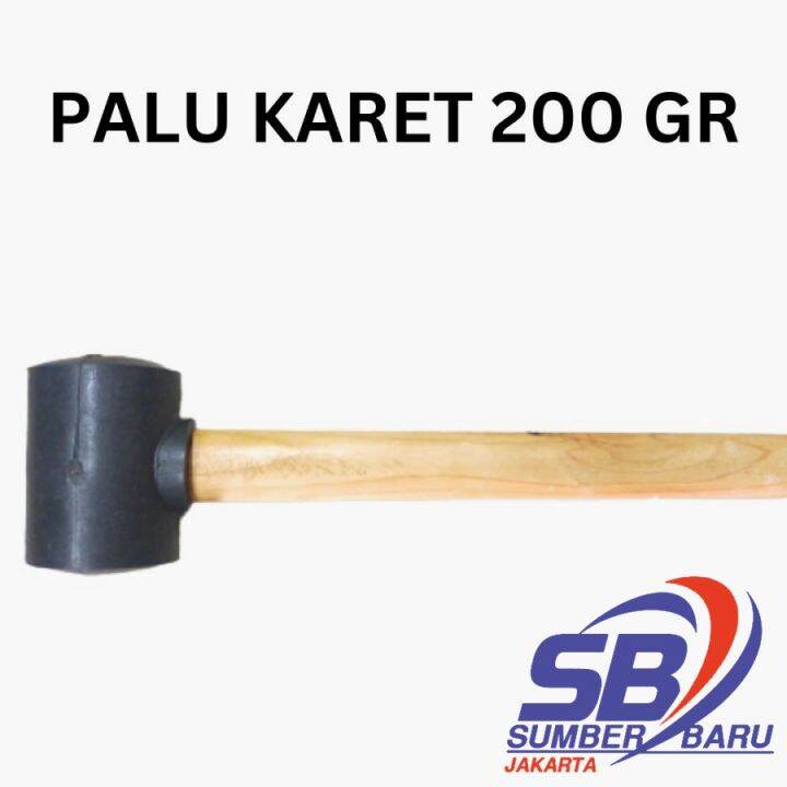 Palu Karet 200 Gram 8 oz 8oz / Palu Kaca Keramik Jelly Rubber Mallet ...
