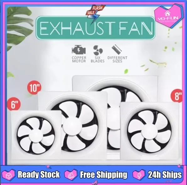 Yo-Fun Ventilation fan Exhaust fan plastic square blinds exhaust fan 6 ...