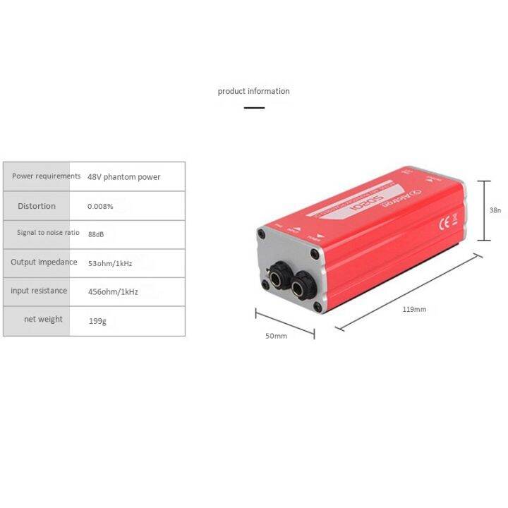 SD201 Active DI Box Impedance Transformation DIBOX Professional Stage ...