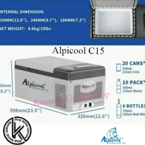 ALPICOOL C15 Mini Frezeer/Kulkas Mini/Freezer Portable/Kulkas Mobil ...