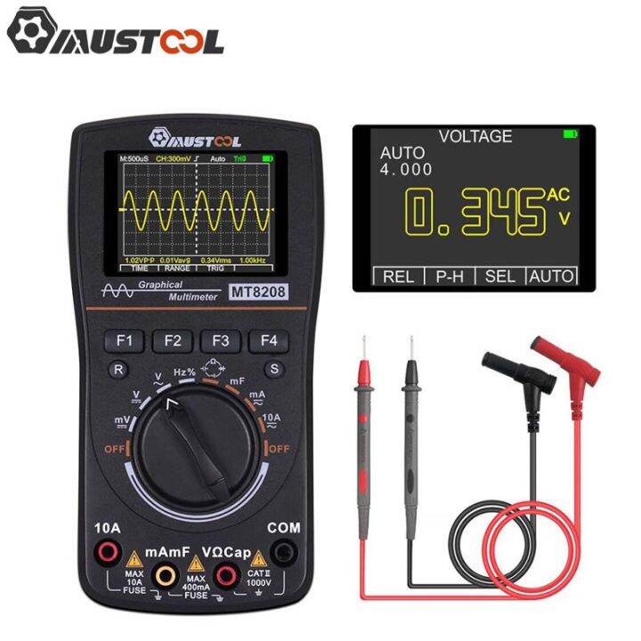 MUSTOOL MT8208 Professional Handheld LED Scopemeter Oscilloscope ...
