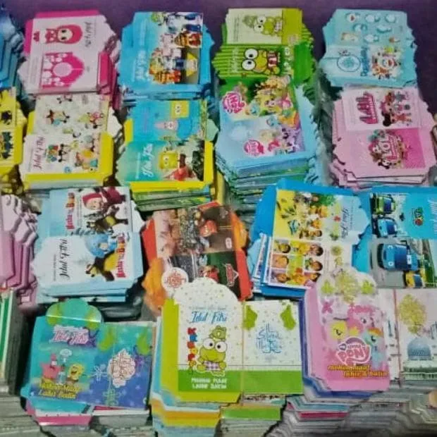 Amplop Lebaran Karakter Mini / Amplop Lembaran isi 1000 Belum Di lem ...