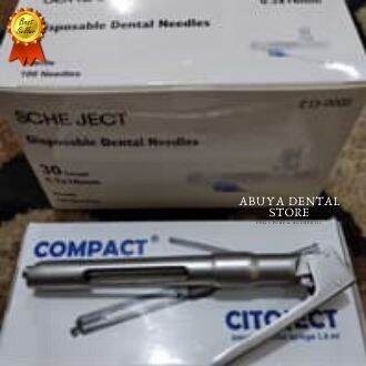 Dental Hemat Citoject Otomatis Compact+Jarum Citoject Scheject isi 100 ...