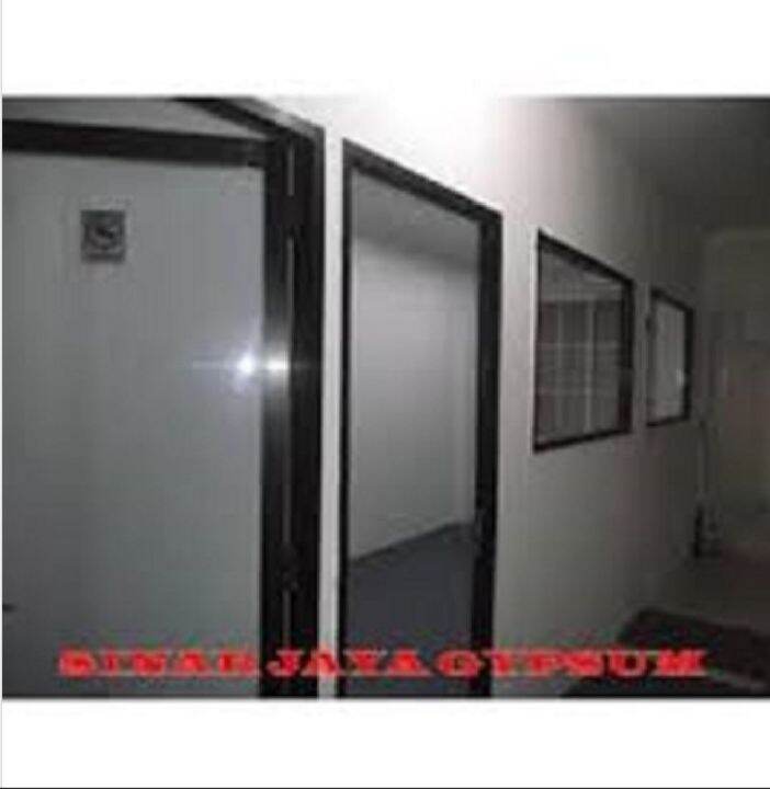 Sekat Partisi Untuk Ruangan Kantor Pakai Kusen Alumunium + Gypsum+Kaca ...