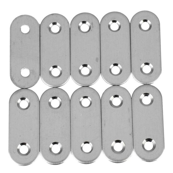 Flat Mending Plates Repair Fixing Joining Brackets 40x15mm 10pcs ...